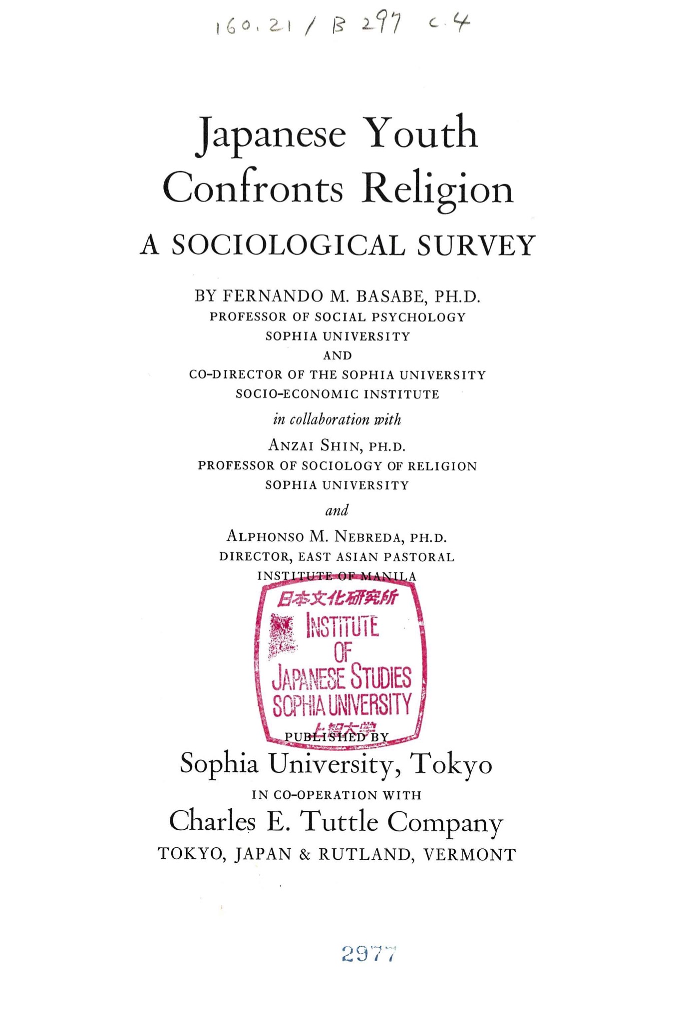 Japanese Youth Confronts Religion: A Sociological Survey | Fernando M ...