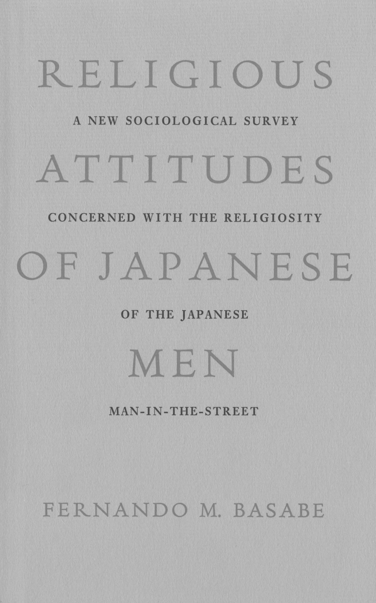 Religious Attitudes of Japanese Men: A Sociological Survey | Fernando M ...