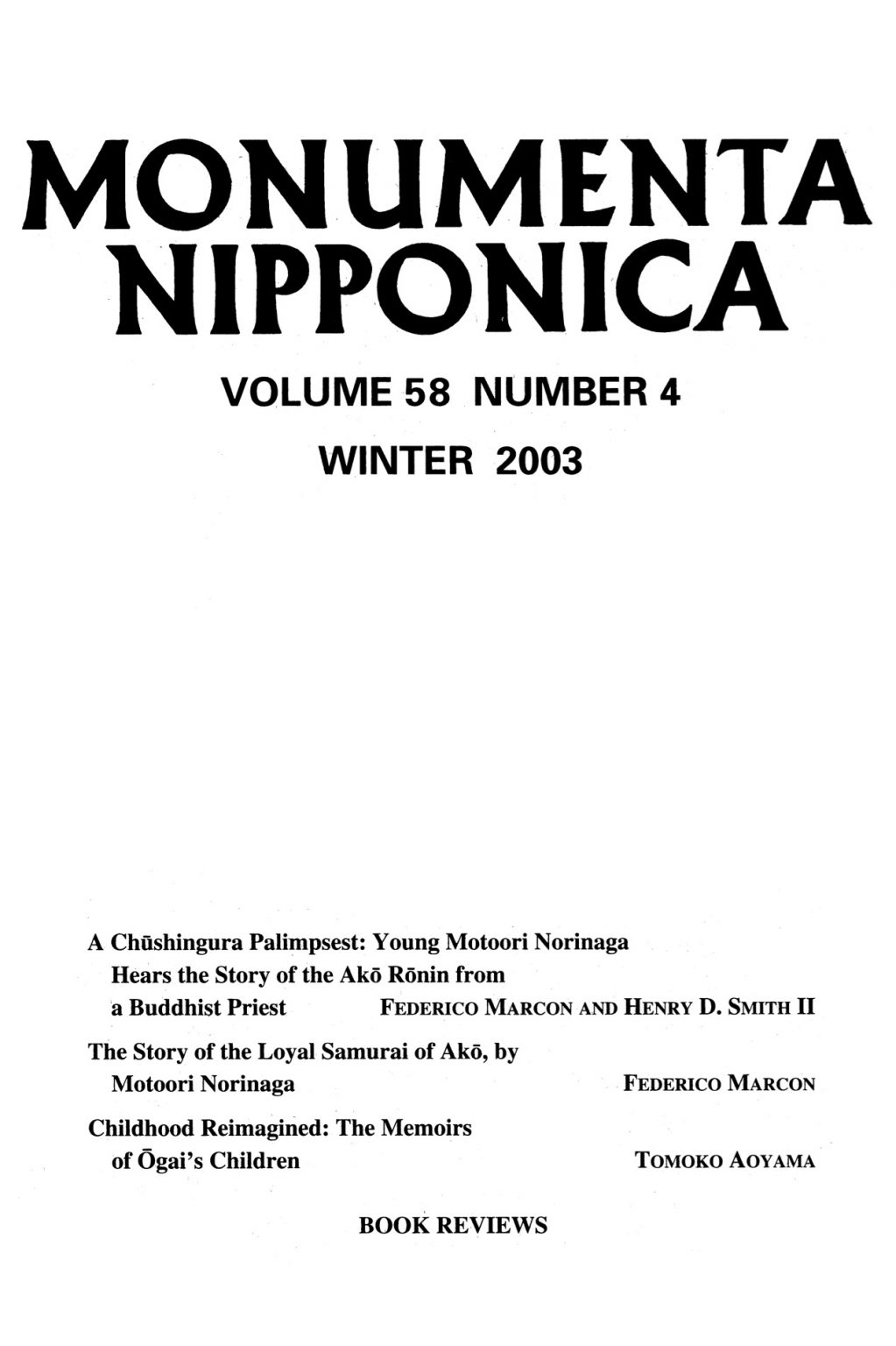 An Ecological View of History: Japanese Civilization in the World ...